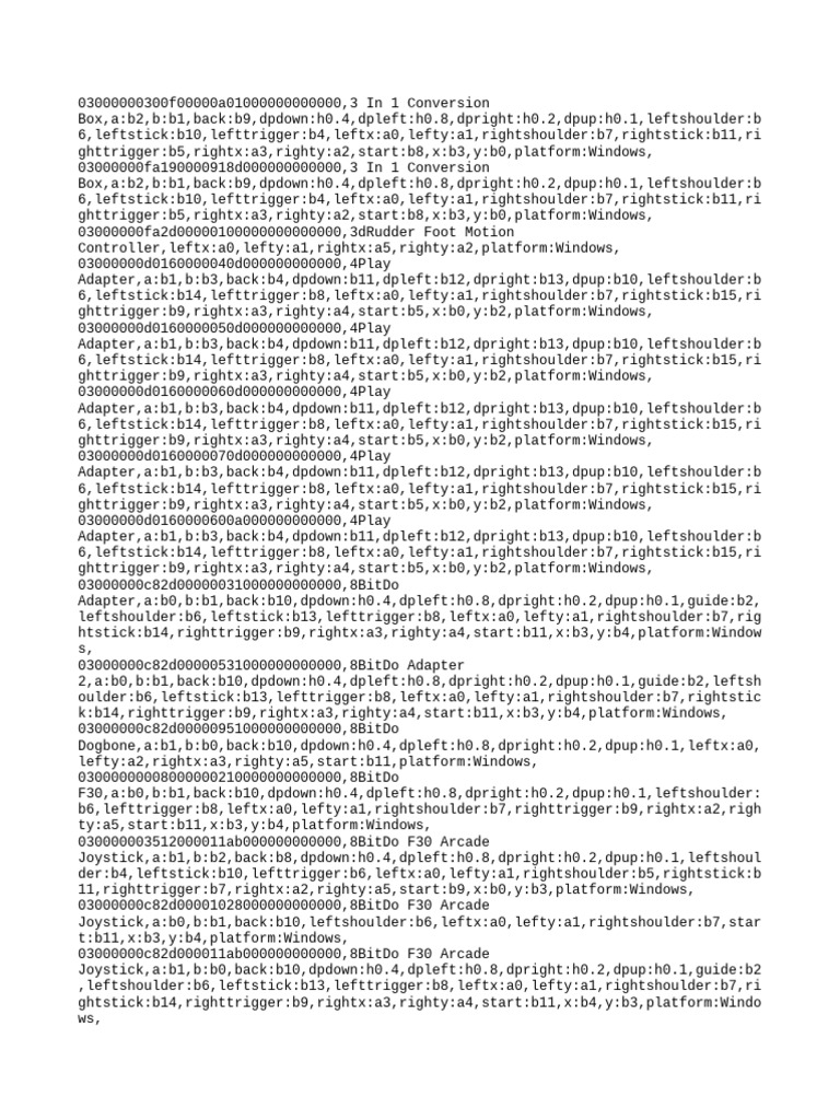 sdl2 controller database file for pj64 1.6.2's sdl2 input plugin | PDF | Home Video Game ...