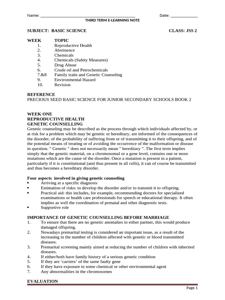 JSS Two 3RD Term Basic Science Done | PDF | Cracking (Chemistry) | Oil Refinery