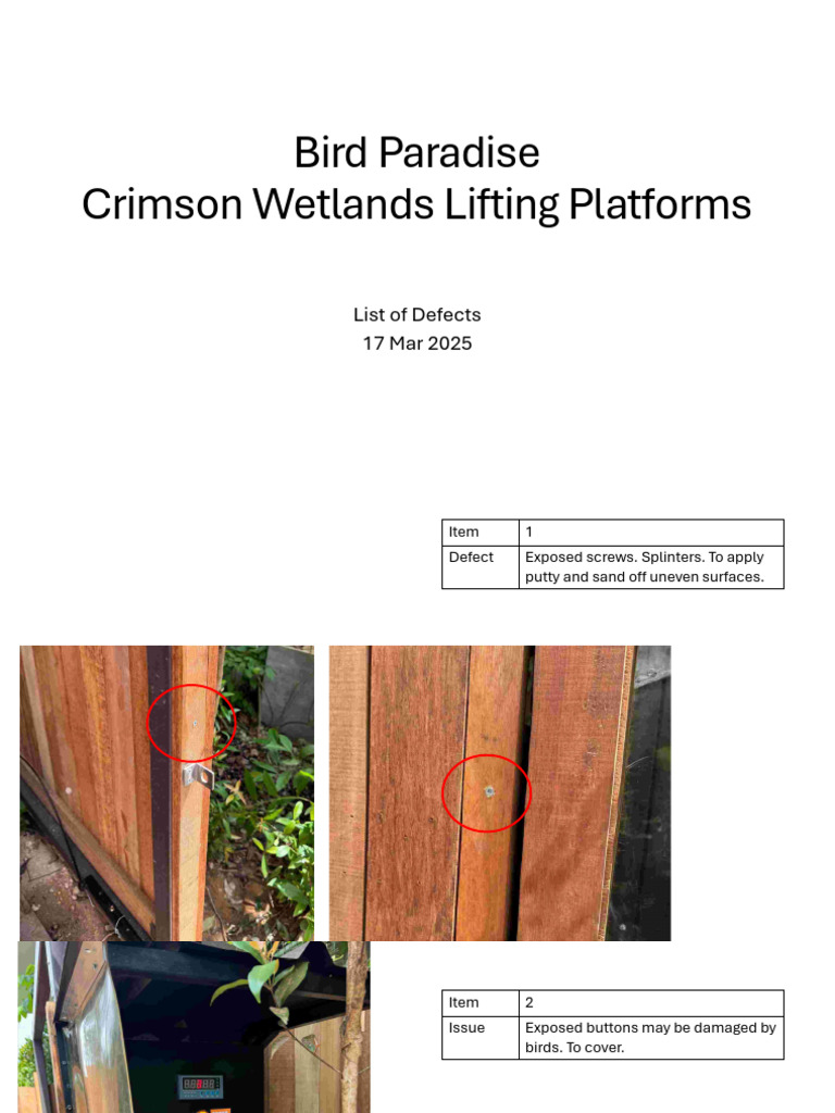 Defect List - 250317 - 223522 | PDF