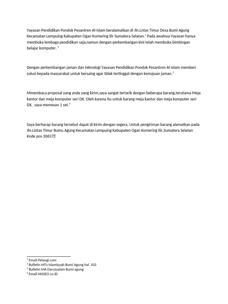 Latihan Membuat Footnote | PDF