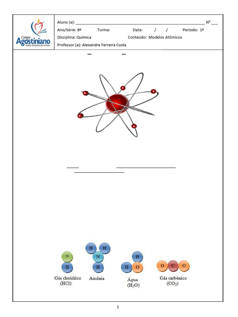 Modelos Atômicos: Dalton e Thompson | PDF | Elétron | Química