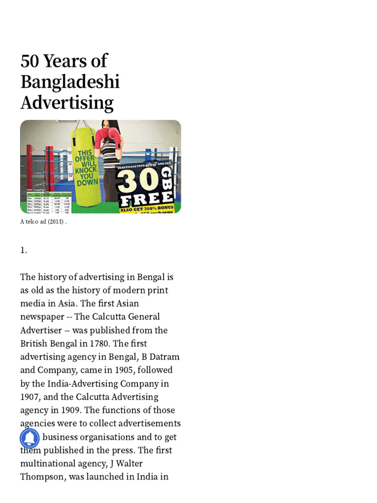 50 Years of Bangladeshi Advertising _ the Daily Star | PDF | Bangladesh ...