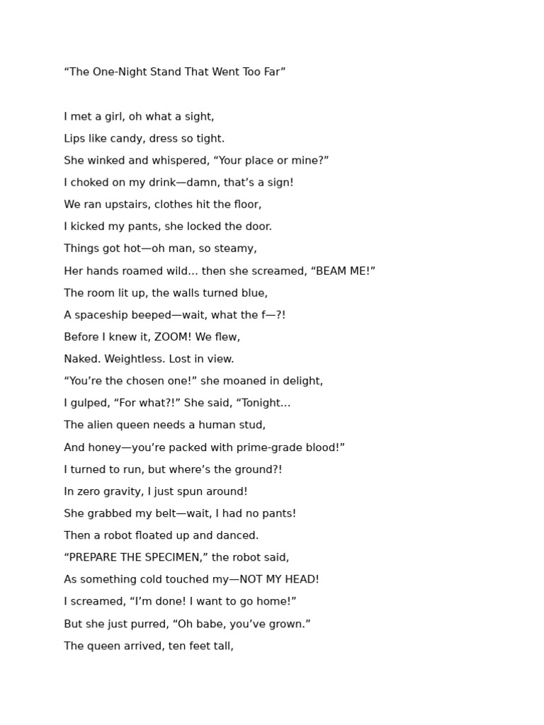 The One Night Stand That Went Too Far | PDF