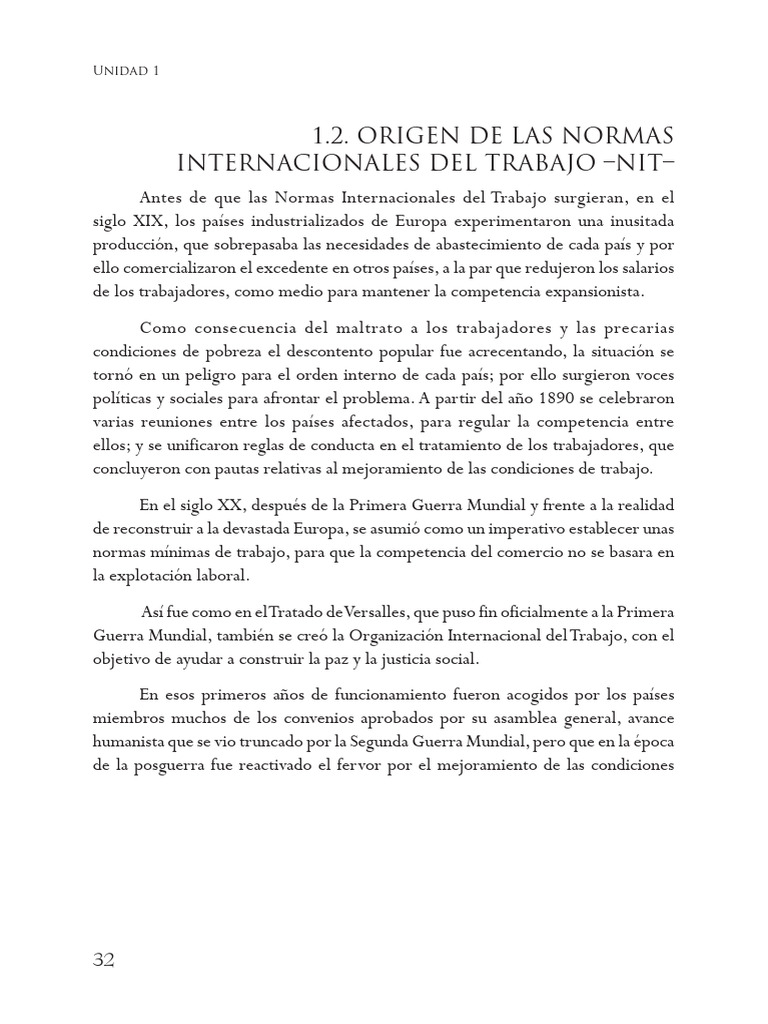 Oit - Nit | PDF | Organización Internacional del Trabajo | Tratado