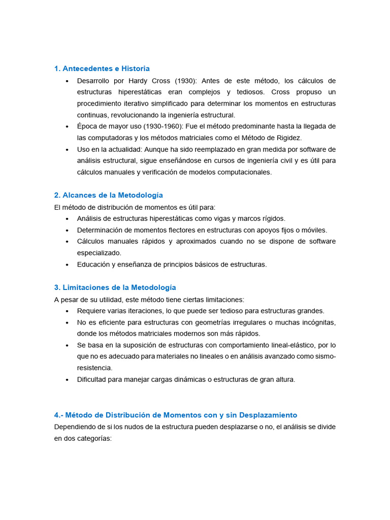 METODO DE CROSS | PDF | Rigidez | Mecánica
