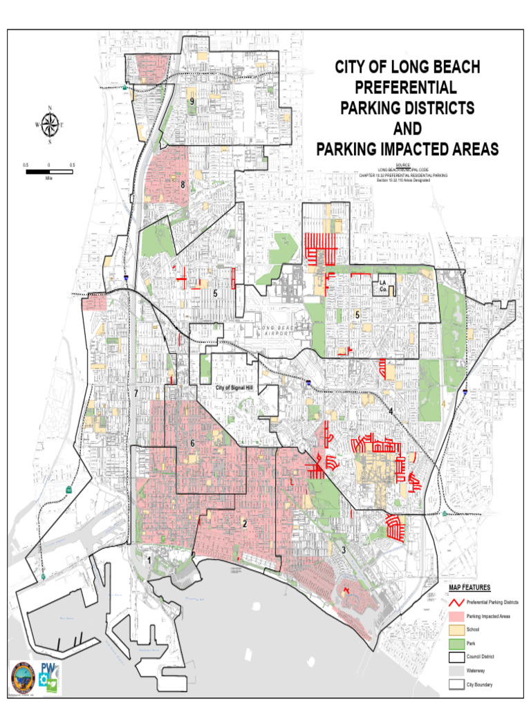 Long Beach California Preferential Parking Map | PDF