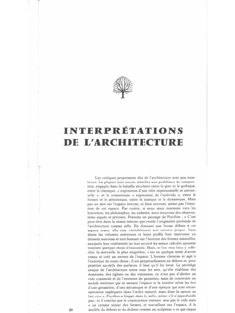 Interprétation de L'architecture | PDF