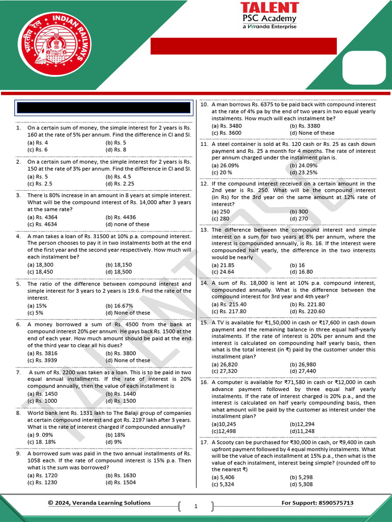 NTPC - Compound Interest Ii & Economics I | PDF | Interest | Demand