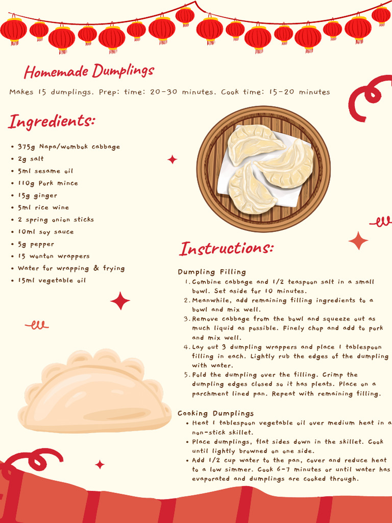 Dumpling Recipe | PDF