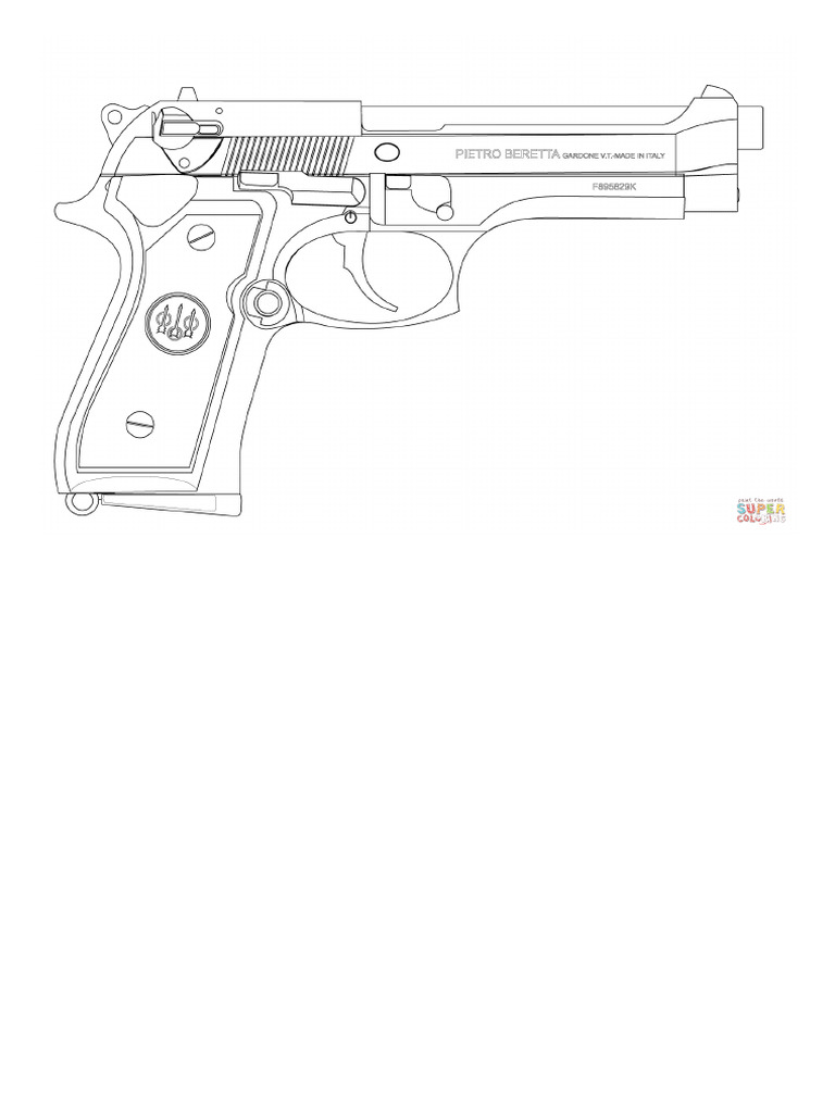 Pistola Beretta _ Super Coloring | PDF