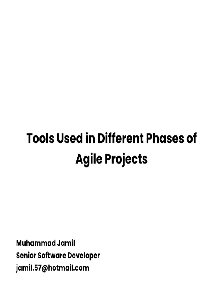 Tools for Agile Project Phases | PDF