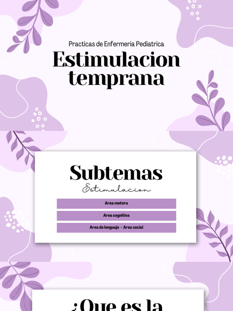 Estimulacion Temprana | PDF | Memoria | Las emociones