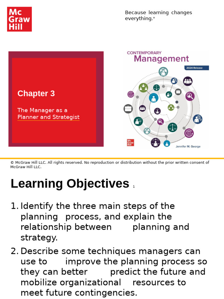 Chapter 3 Jones CM 2024 Release Ch03 Accessible PPT Revised | PDF | Scenario Planning | Goal