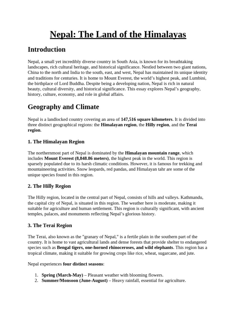 Discover Nepal: Culture, Geography, History | PDF | Nepal | Himalayas