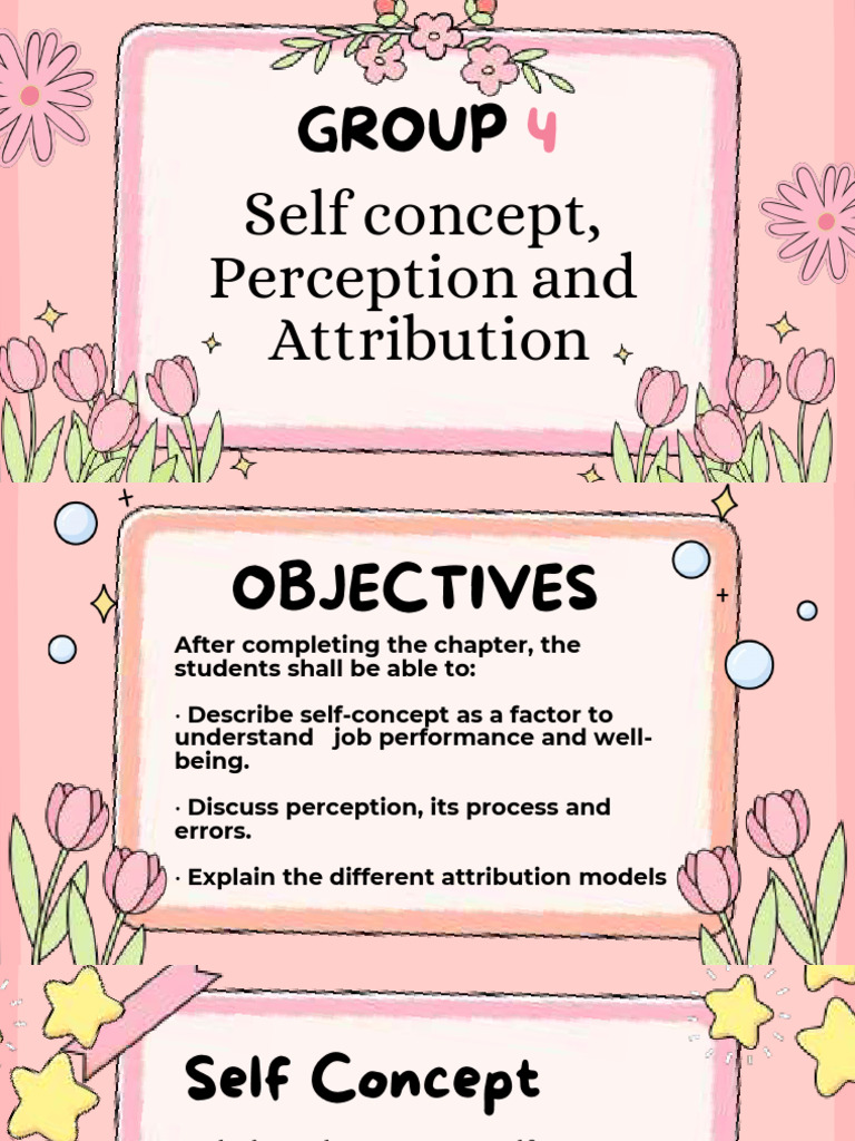 Self Concept, Perception & Attribution G4 | PDF | Perception | Self Concept