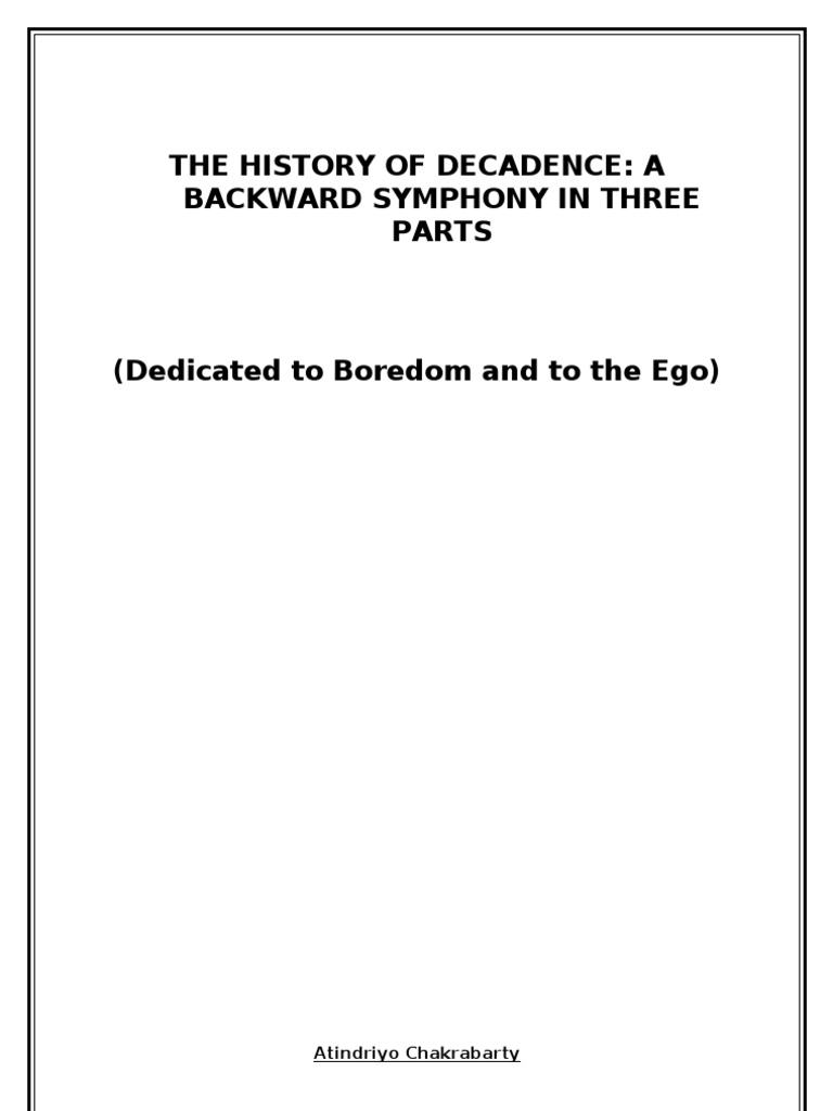 The History of Decadence | PDF | Nature