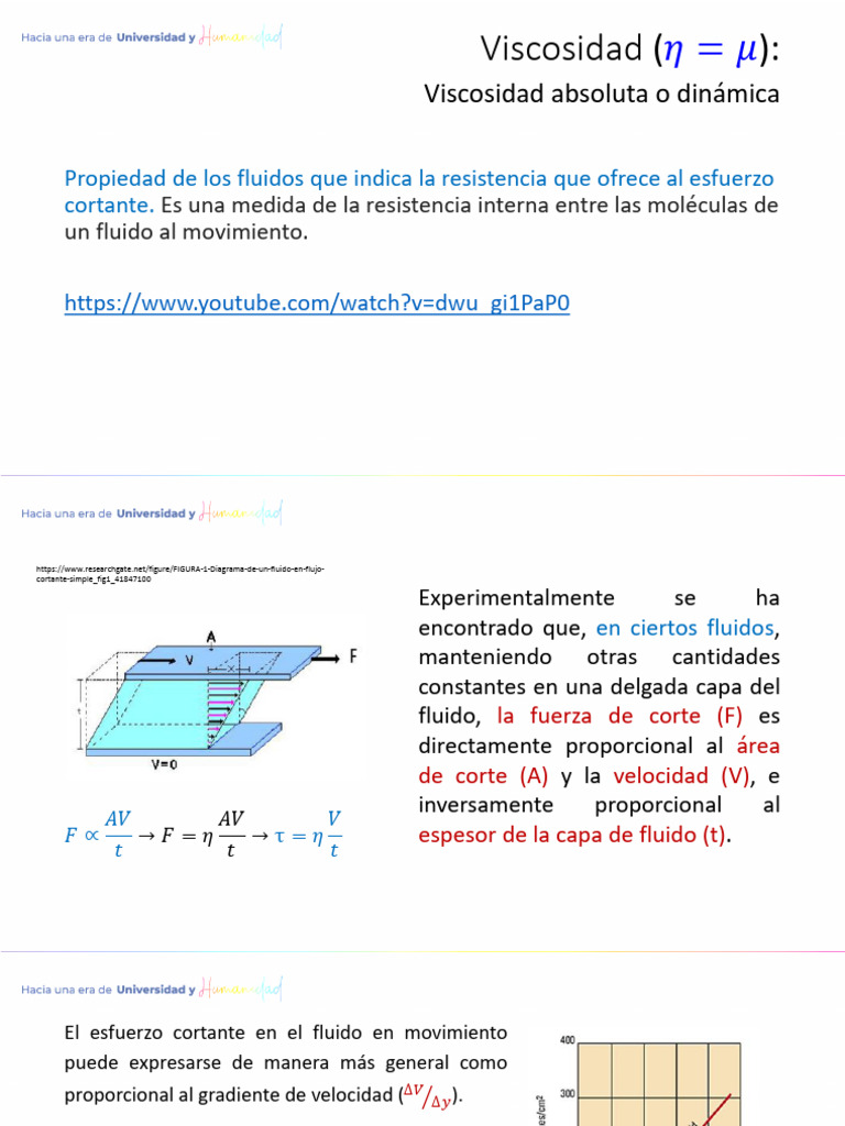 Clase 3 MCR74 - Viscosidad | PDF | Viscosidad | Fenomeno fisico