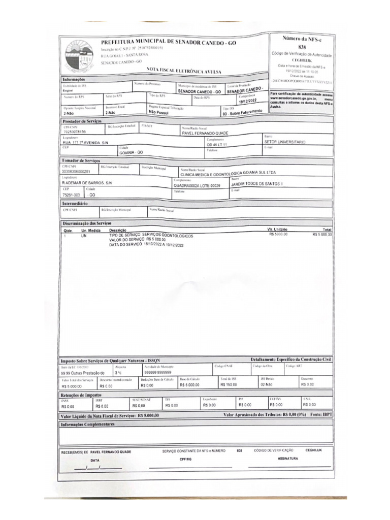 Prefeitura Municipal de Senador Canedo - Go | PDF