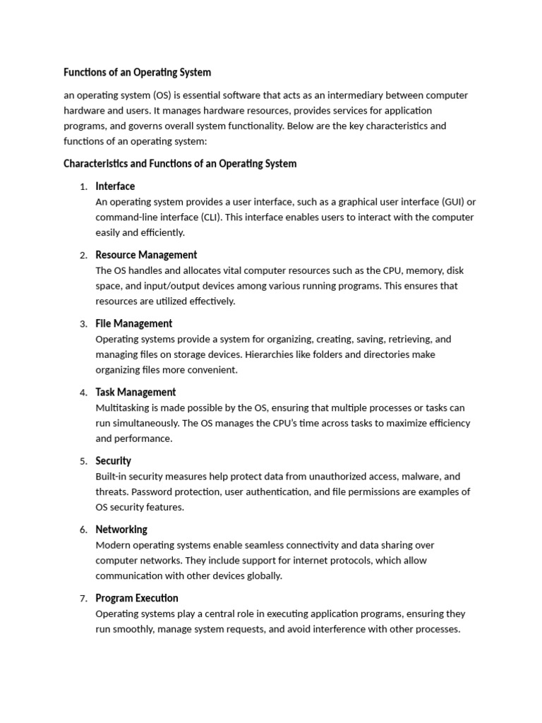 Functions-of-an-Operating-System | PDF | Operating System | Information ...