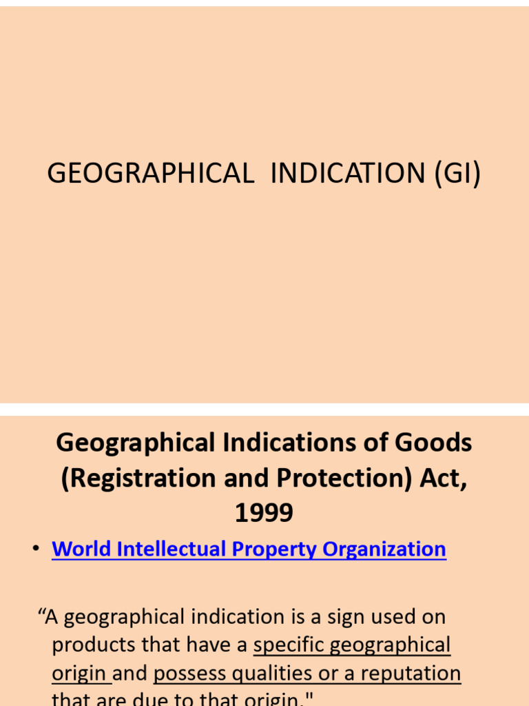 Geographical Indication | PDF