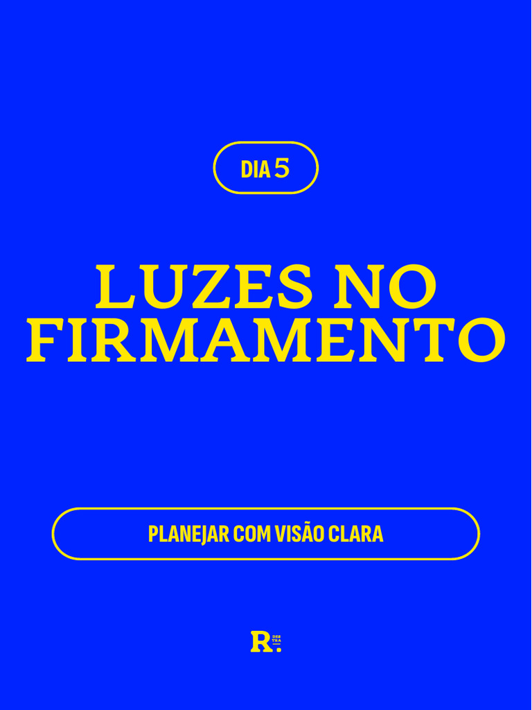 Devocional - Projeto Do Caos A Ordem Day 5 | PDF