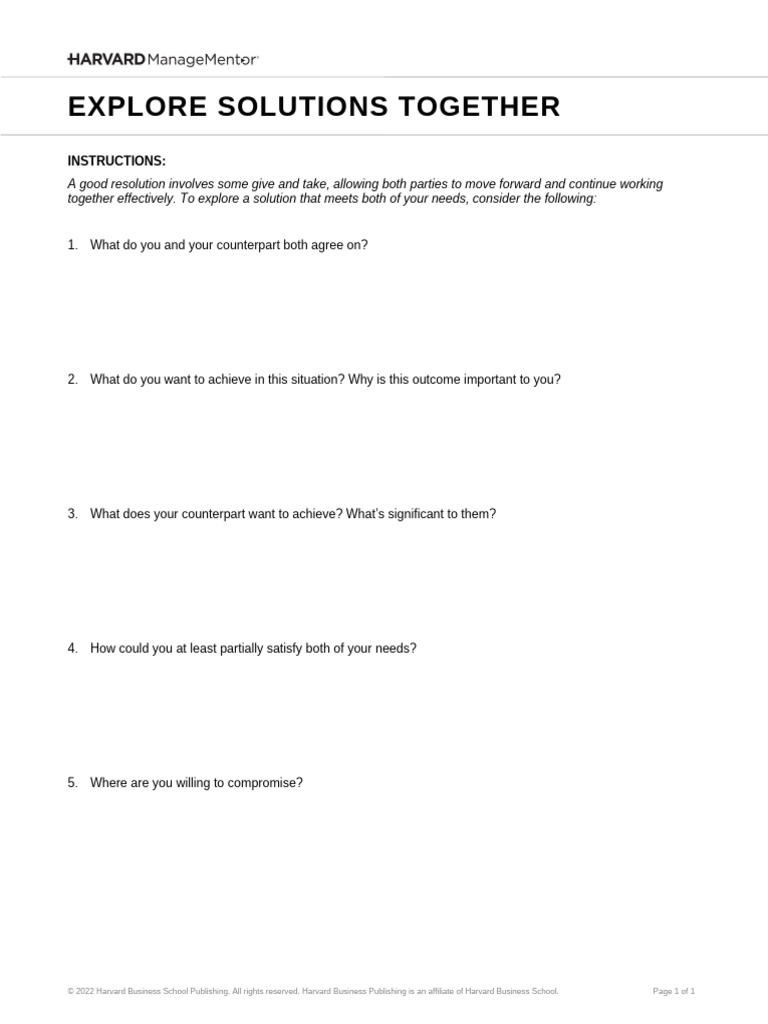 Collaborative Conflict Resolution Guide | PDF