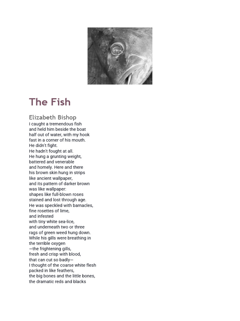 The - Fish - Elizabeth - Bishop 2 | PDF | Zoology