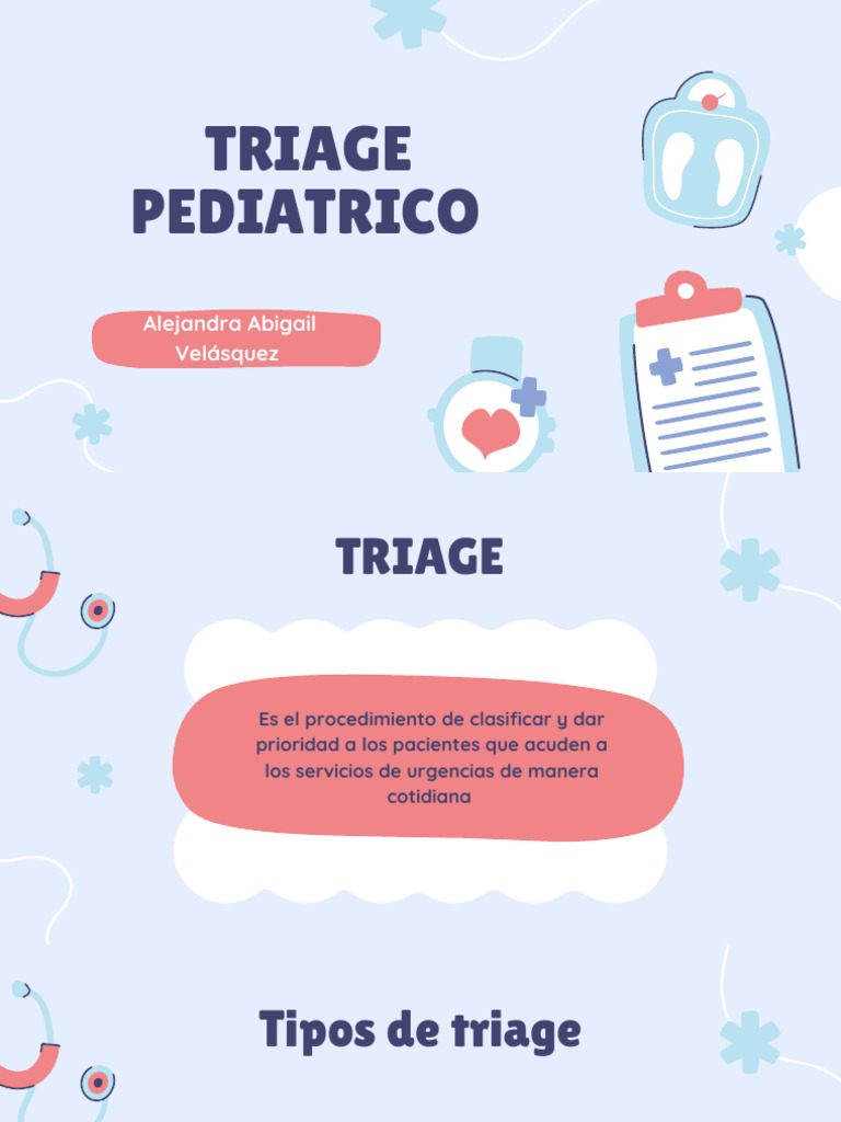 Triage Pediátrico: Clasificación y Prioridades | PDF