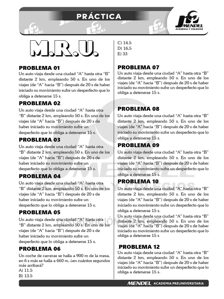 Practica 03 - Mru - Fisica SC | PDF