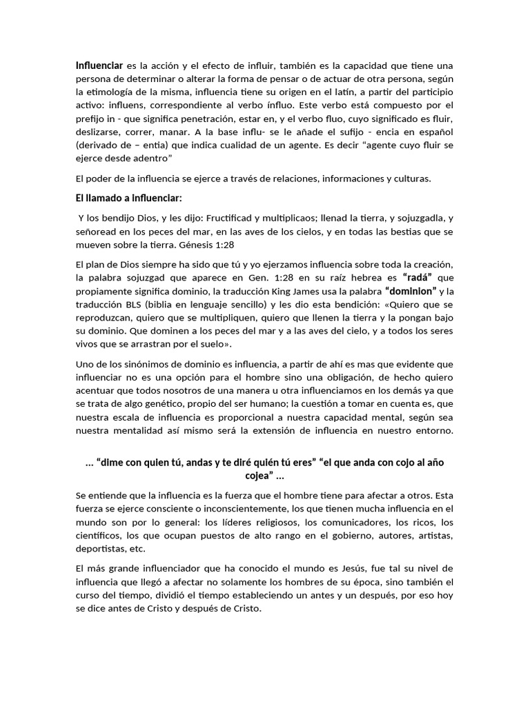 El Poder de la Influencia Humana | PDF
