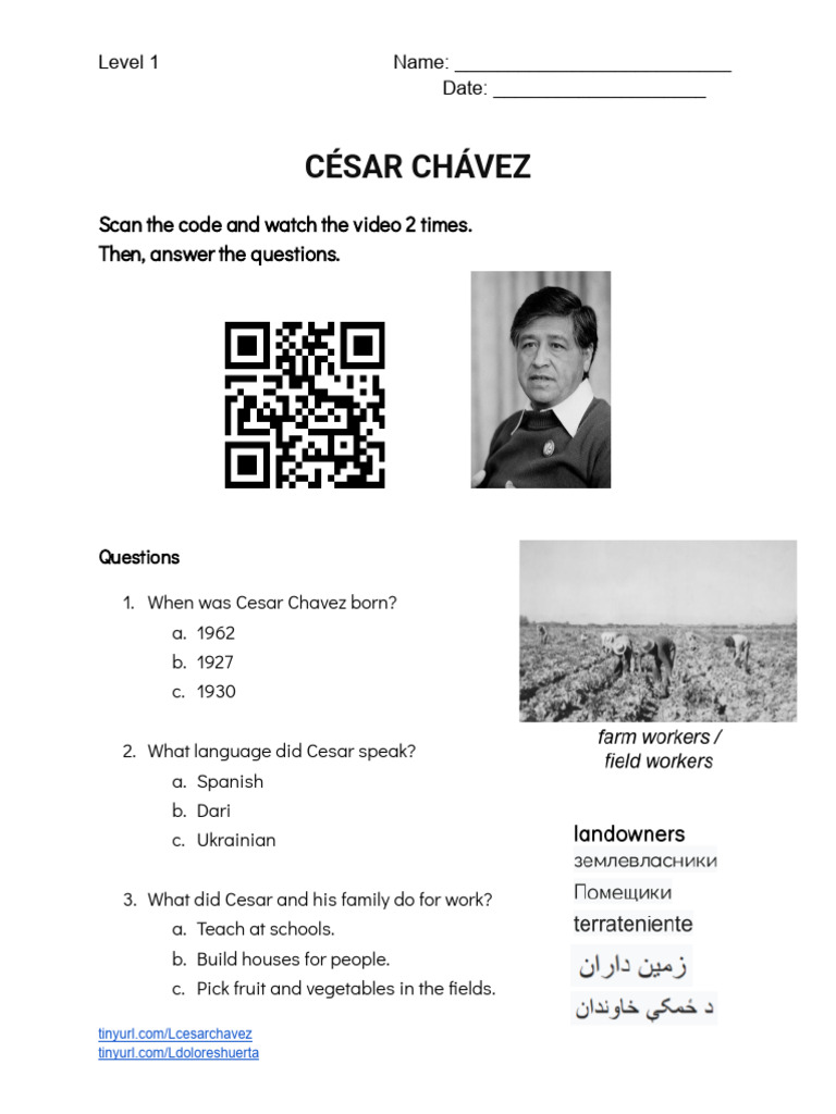 César Chávez & Dolores Huerta | PDF | United Farm Workers | Labor