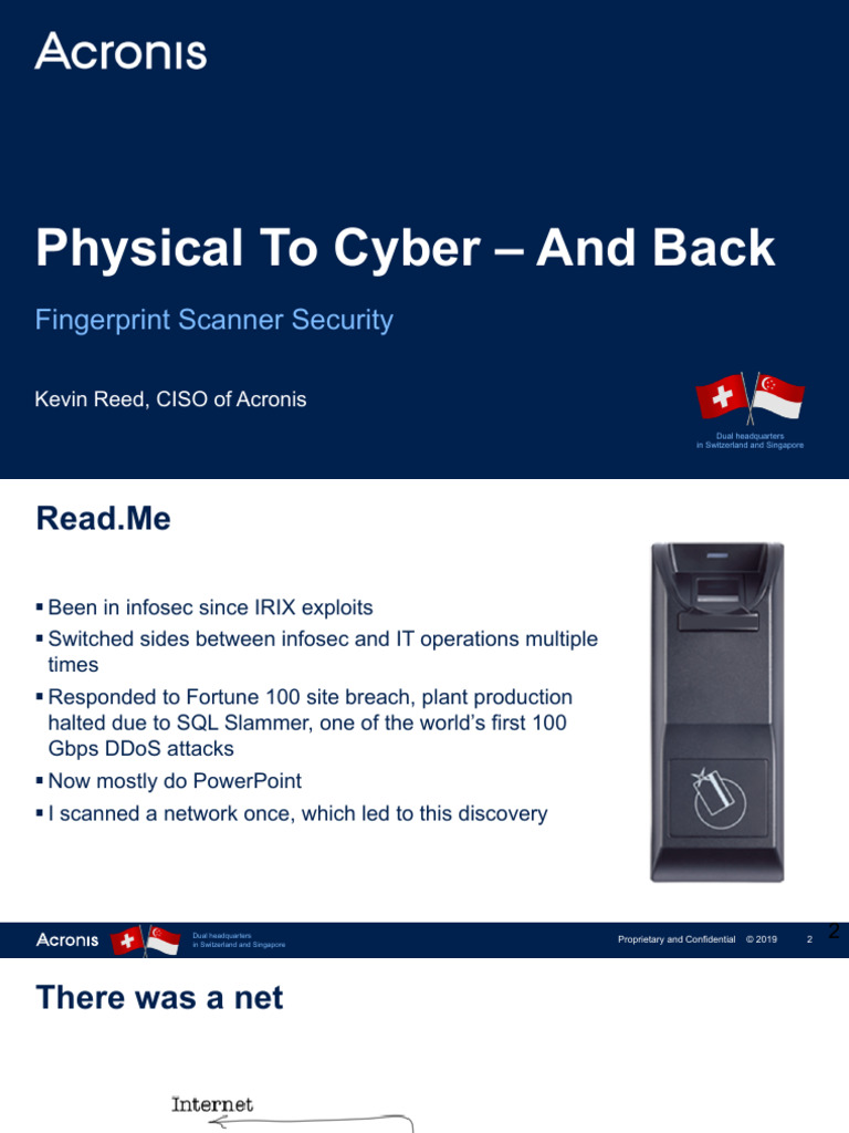 D2 COMMSEC Physical to Cyber and Back Fingerprint Scanner Security ...