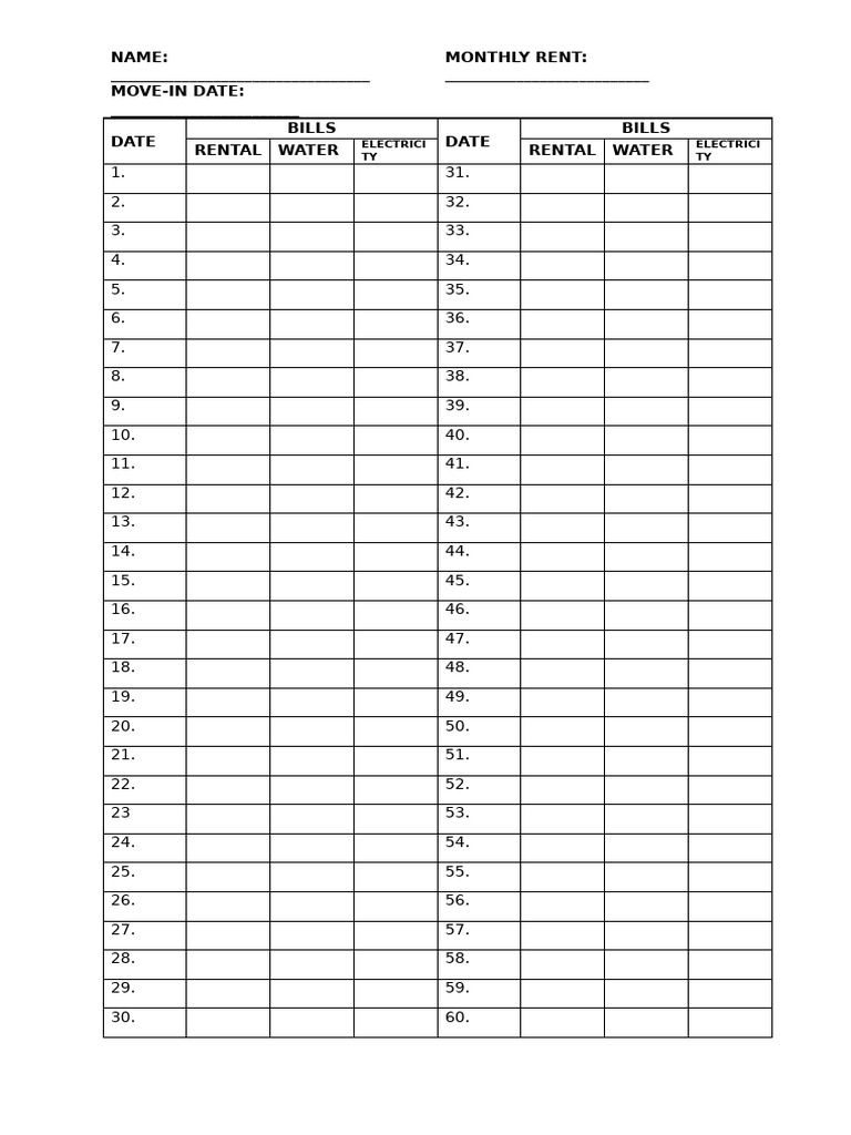 Rent a Date Agreement Form | PDF