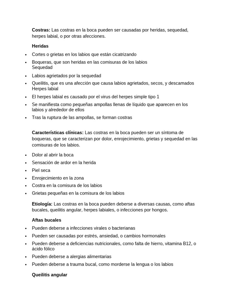 Costras | PDF | Implante dental | La enfermedad por reflujo gastroesofágico