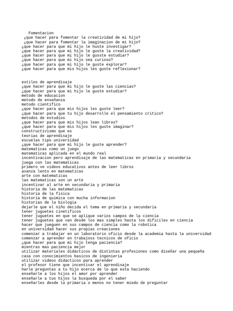 Consejos de Matematicas y Lecturas | PDF | Enseñanza de matemática ...