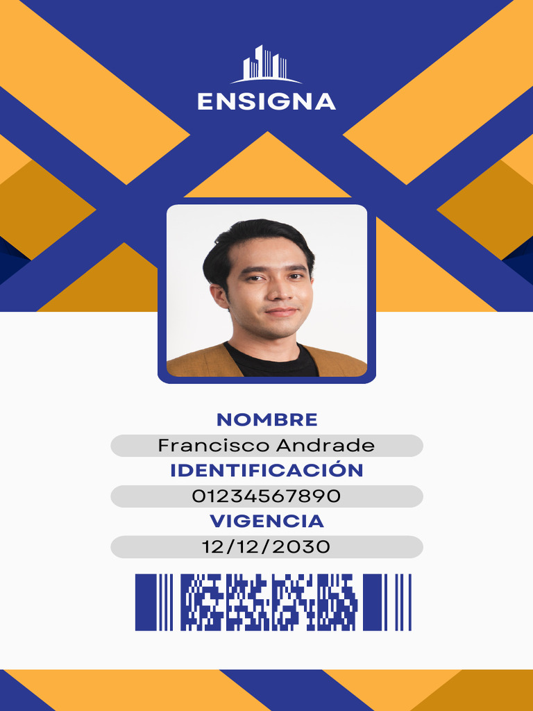 Identificación de Empresa Gafete Credencial o Id Card Profesional o ...