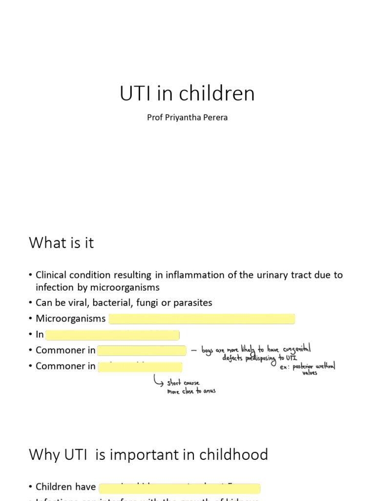 01 UTI in children_240912_073823 | PDF | Urinary Tract Infection ...