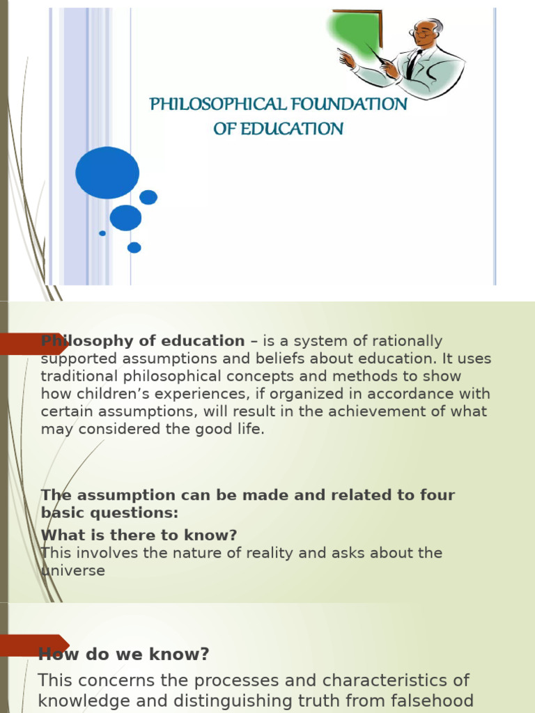 Philosophical Foundation Of Education 2 Pdf Knowledge Idealism