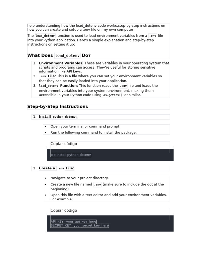 Setting Up .env with load_dotenv | PDF