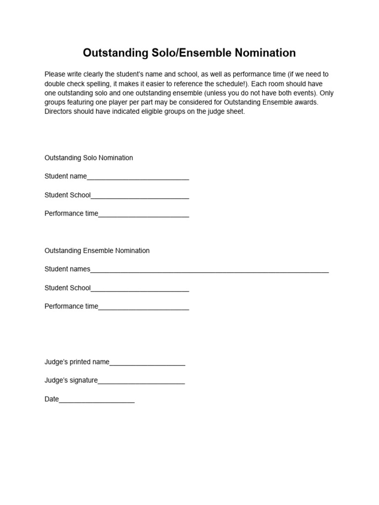 2018 MSVMA Solo/Ensemble Nominations | PDF