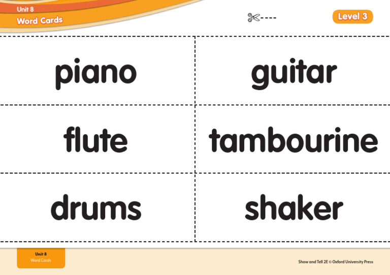 OST2E3 Word Cards Unit 8 | PDF