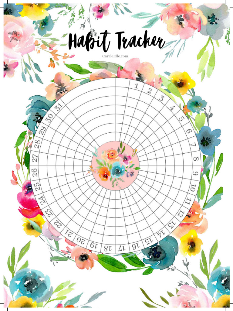 Pastel-Floral-Habit-Tracker | PDF