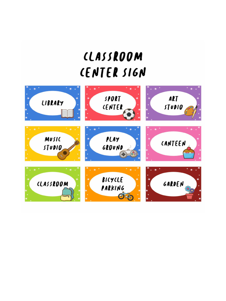 Printable Center Signs For Preschooln 3945.Jpg | PDF