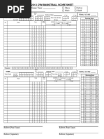 FIBA Official Basketball Score Sheet1 | PDF | Referee | Entertainment