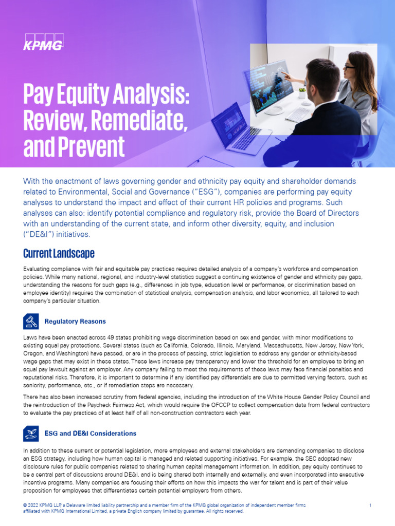 pay-equity-analysis | PDF | Equal Pay For Equal Work | Gender Pay Gap