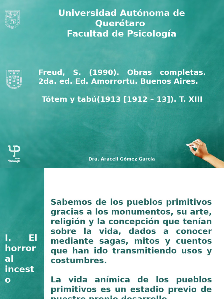 FREUD, S. Totem y Tabú (1913) | PDF | Incesto