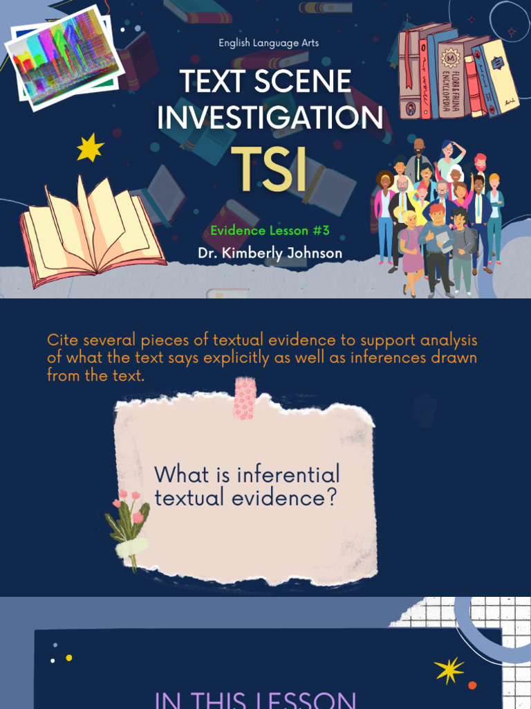 Student - TEXT SCENE INVESTIGATION - LESSON 3 | PDF