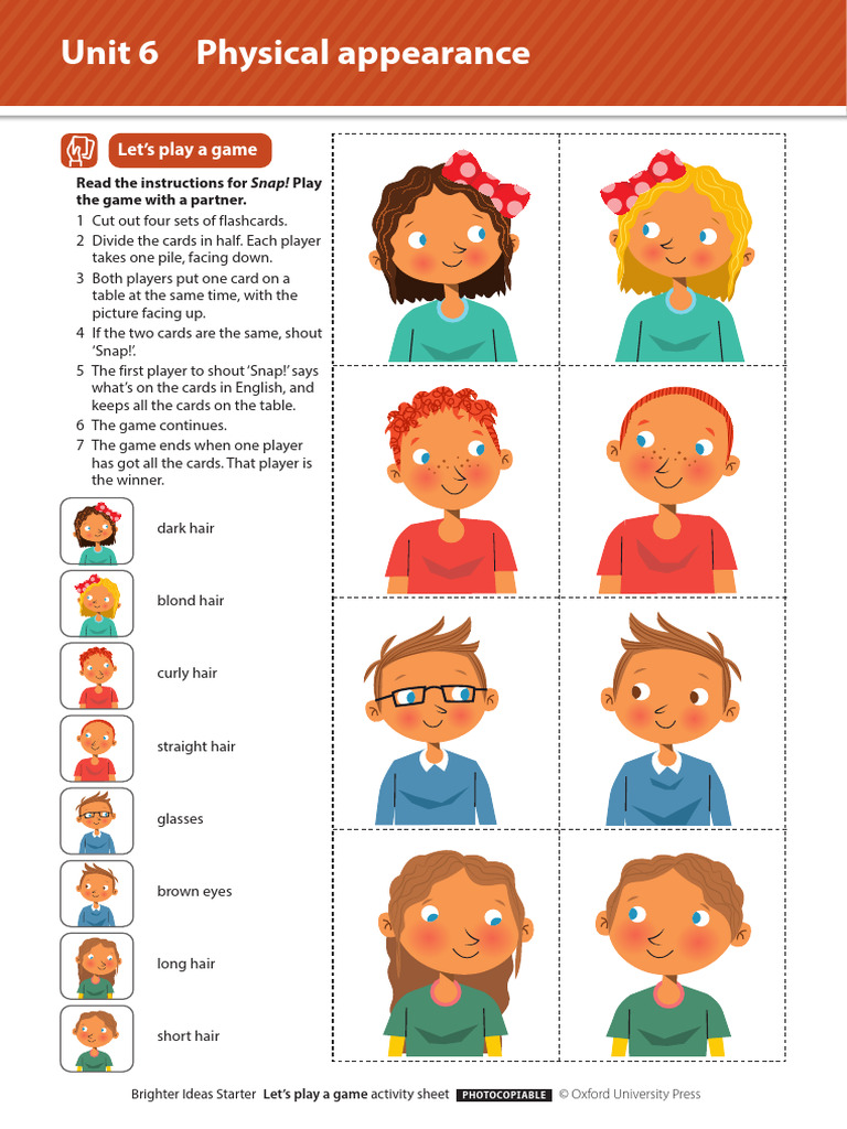 Brighter Ideas Starter U6 Flashcards | PDF