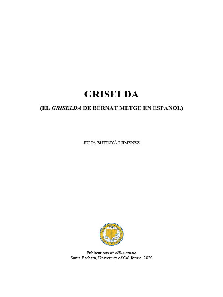 GRISELDA | PDF | Amor | El decameron