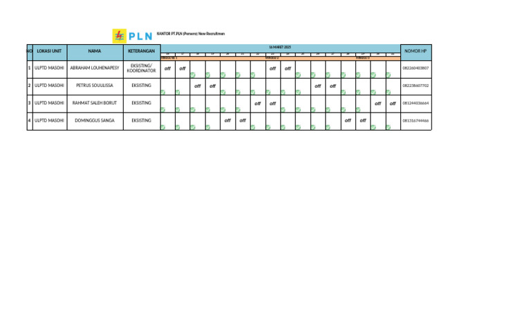 Rekapan Absen | PDF